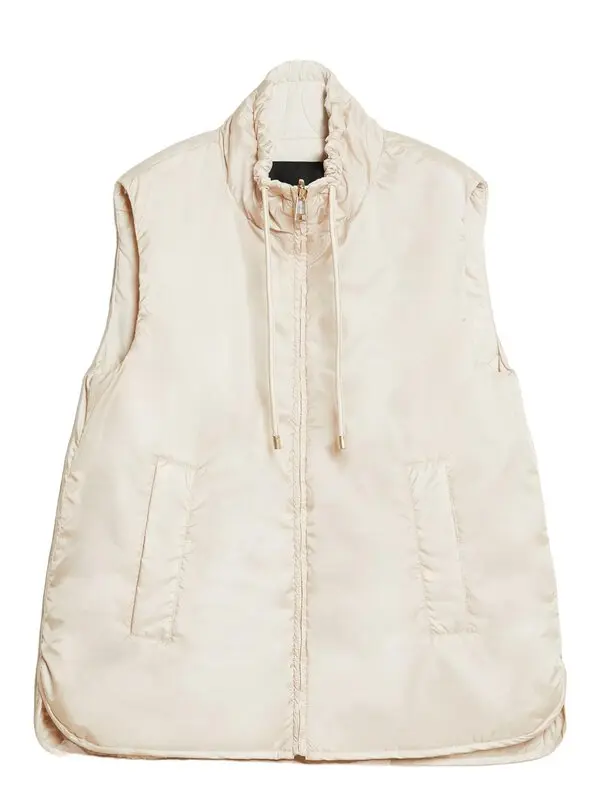Max Mara Yoro Zip-up Drawstring Gilet - Beige