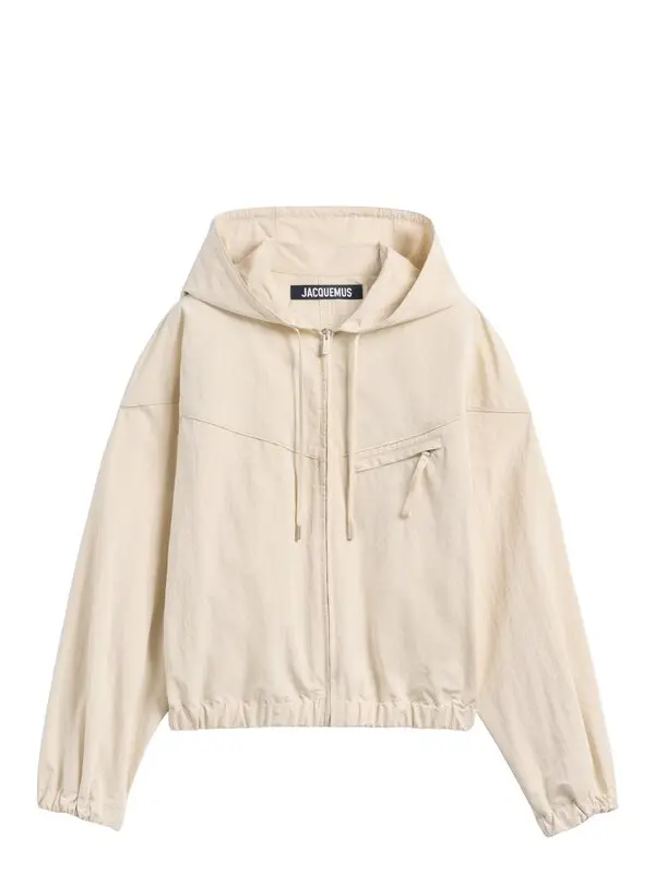 Jacquemus Zip-up Hooded Jacket - Off White