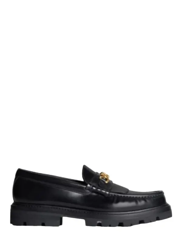 Celine Margaret Loafer With Triomphe In Polished Bull - Black