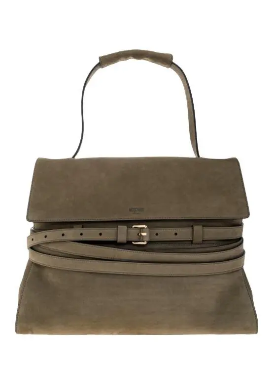 Moschino Tie Detailed Shoulder Bag - Brown