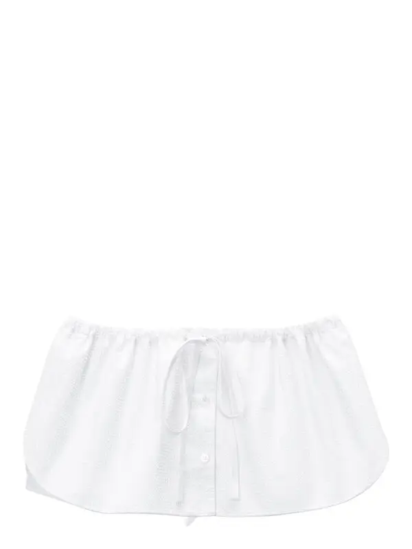 Alexander Wang Crystal Embellished Drawstring Skorts - White