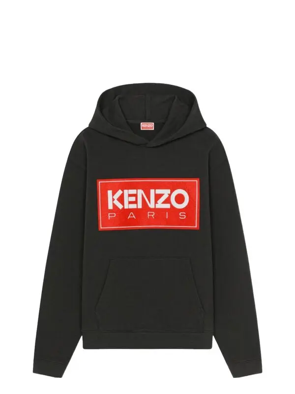 Kenzo Logo Patch Hoodie - Black
