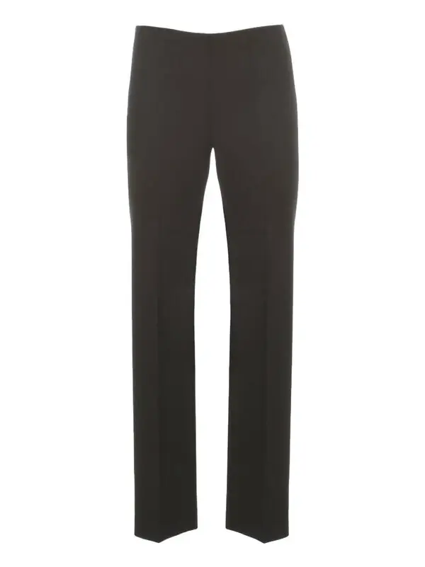 P.a.r.o.s.h Mid-rise Virgin Wool Tapered Trousers - Black