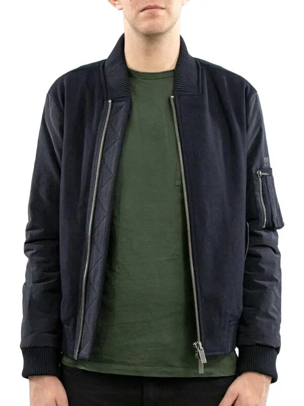 Emporio Armani Zip-up Bomber Jacket - Black