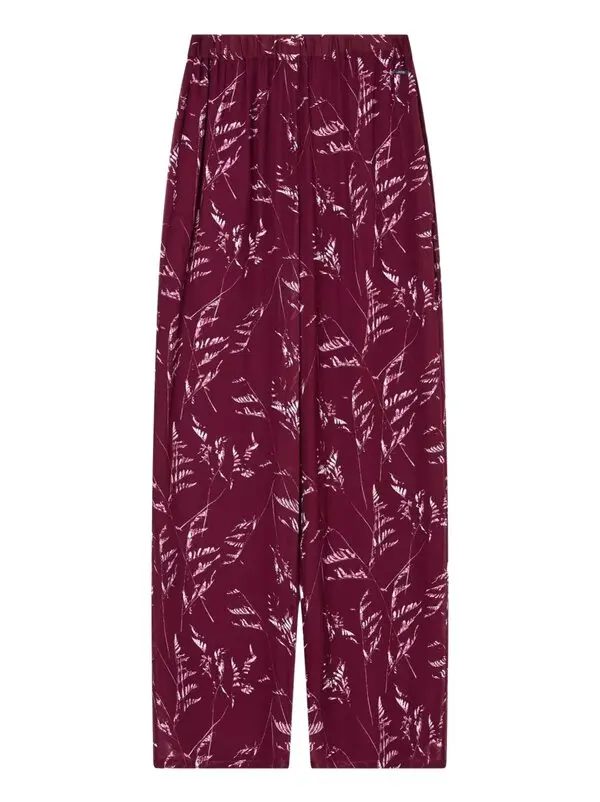 Armani Exchange Foliage-print Wide Leg Trousers - Pattern