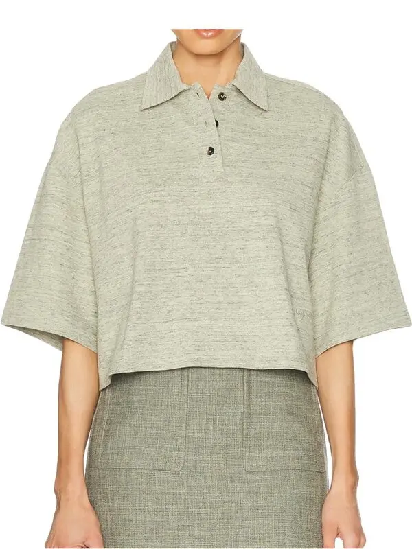 Bottega Veneta Lapel Neck Short Sleeve Polo Shirt - Nude