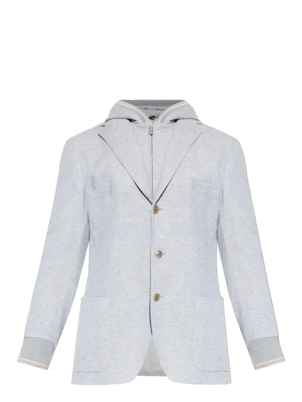 Eleventy Detachable Hood Hooded Jacket - Grey