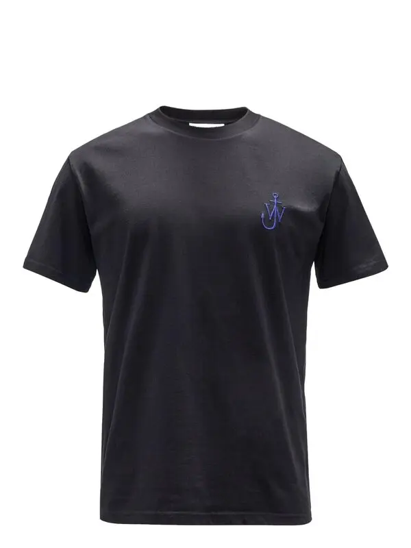 J.W.ANDERSON Jw Anderson Anchor Embroidered Back Printed T-shirt - Black