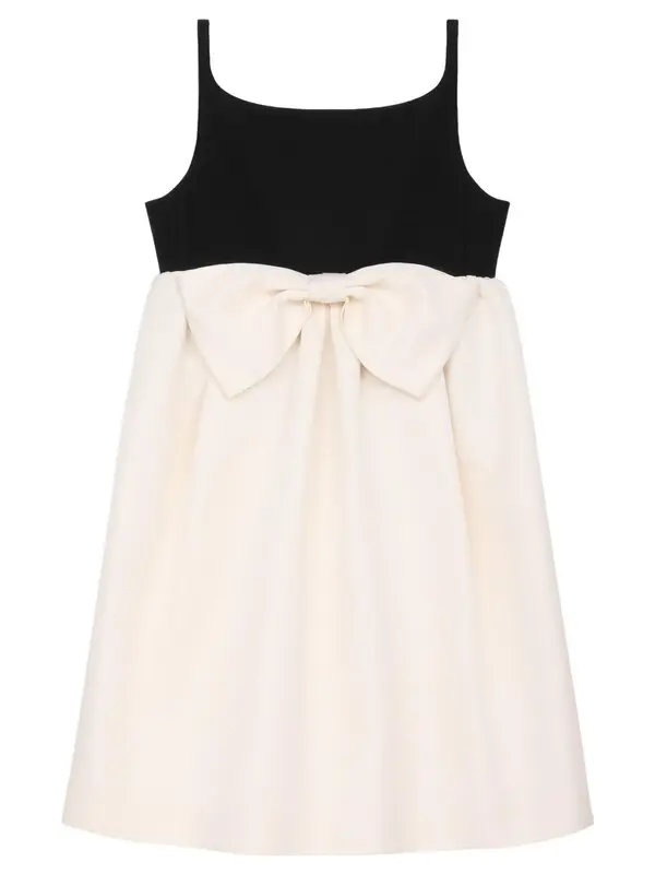 Celine Muguet Dress In Double Wool Crêpe - Black