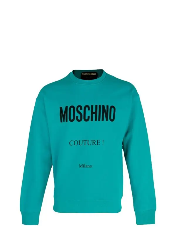 Moschino Organic Cotton Logo Print Sweatshirt - Green