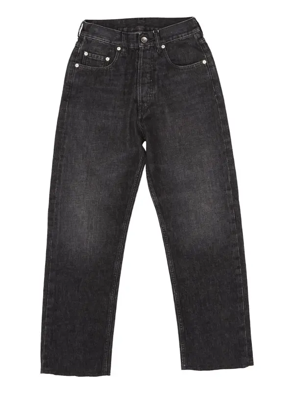 MAISON MARGIELA Straight-leg Frayed Hem Jeans - Black
