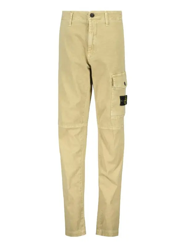 Stone Island Cargo Logo-patch Chinos - Nude