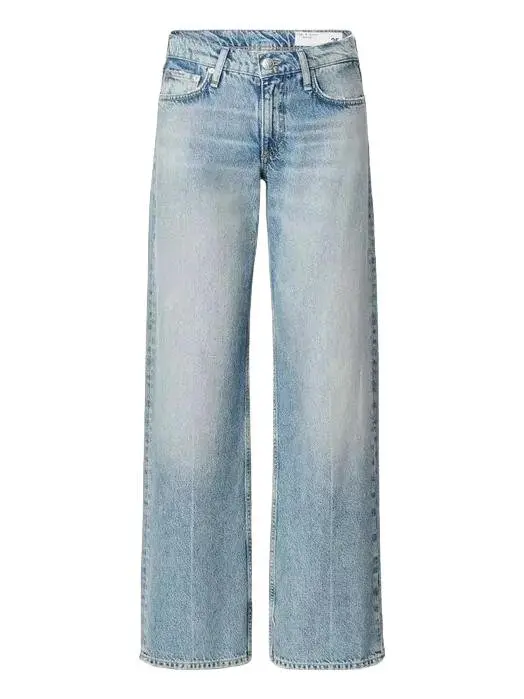 RAG  BONE Rag & Bone Saige Wide Leg Jeans - Gray