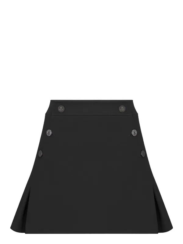 Dior Sailor Miniskirt With Anchor Button Detail - Black