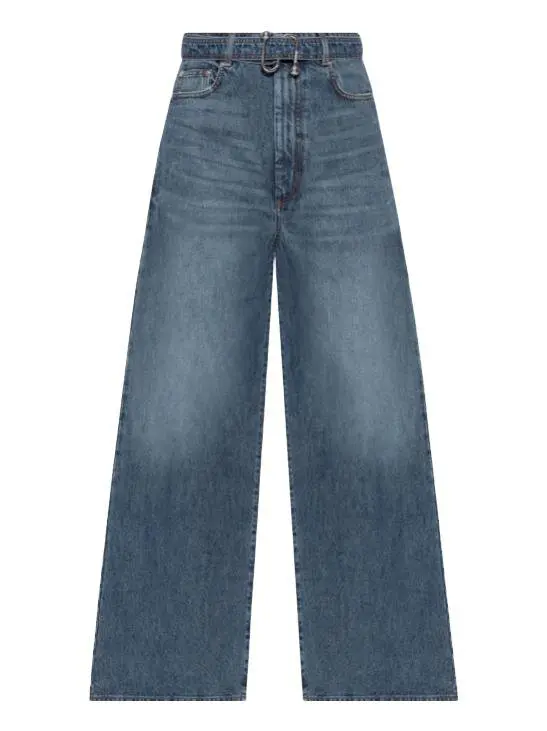 Sportmax Procida Low Waist Oversized Jeans - Blue