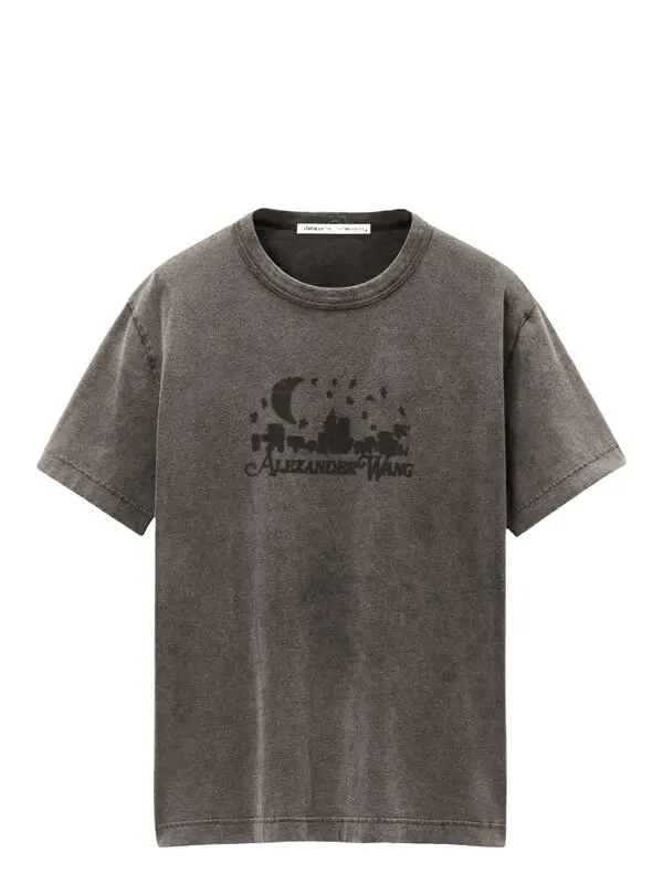 Alexander Wang Distressed Skyline T-shirt - Black