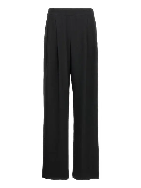 Ermanno Scervino Elastic Waist Wide-leg Trousers - Black