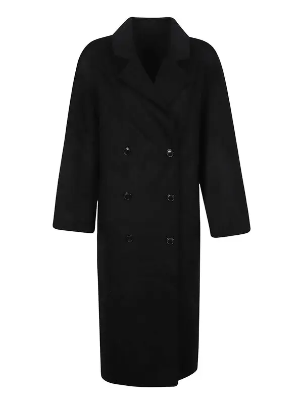 Loulou De Saison Double-breasted Wool Coat - Black