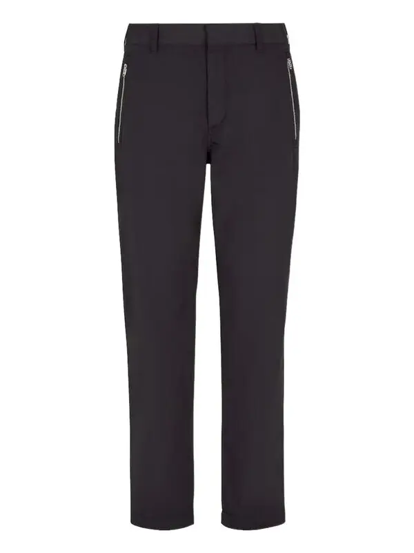 Fendi Ff Motif Cigarette Trousers - Black