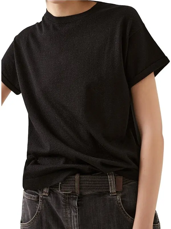 Brunello Cucinelli Short-sleeved Crewneck T-shirt - Black