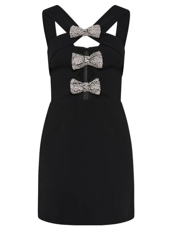 Rebecca Vallance Eliana Embellished Bow Mini Dress - Black