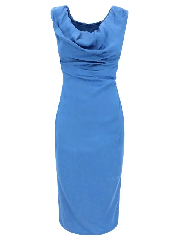 VIVIENNE WESTWOOD Ginnie Embroidered Pencil Dress - Blue