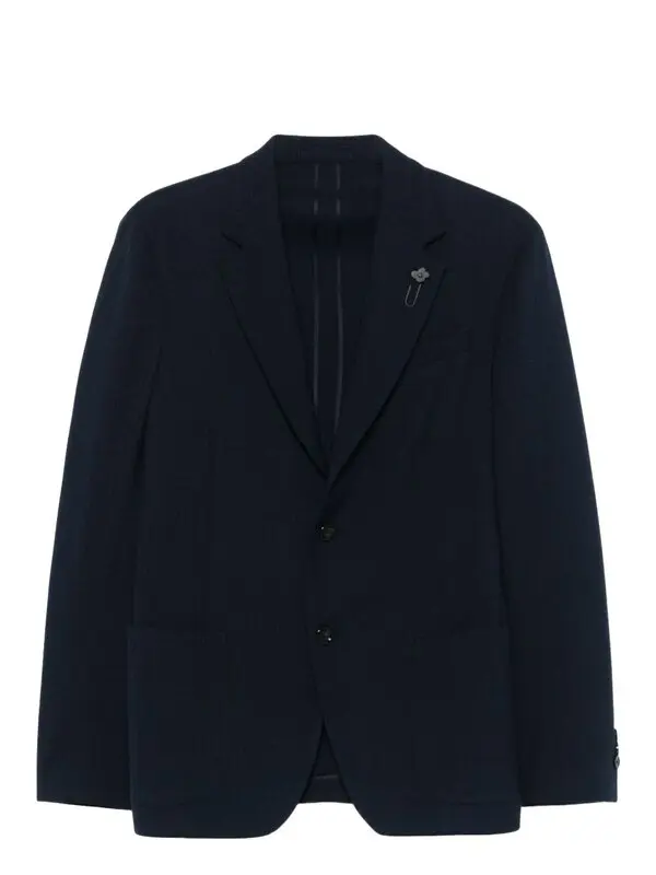 LARDINI Single-breasted Tailored Blazer - Black
