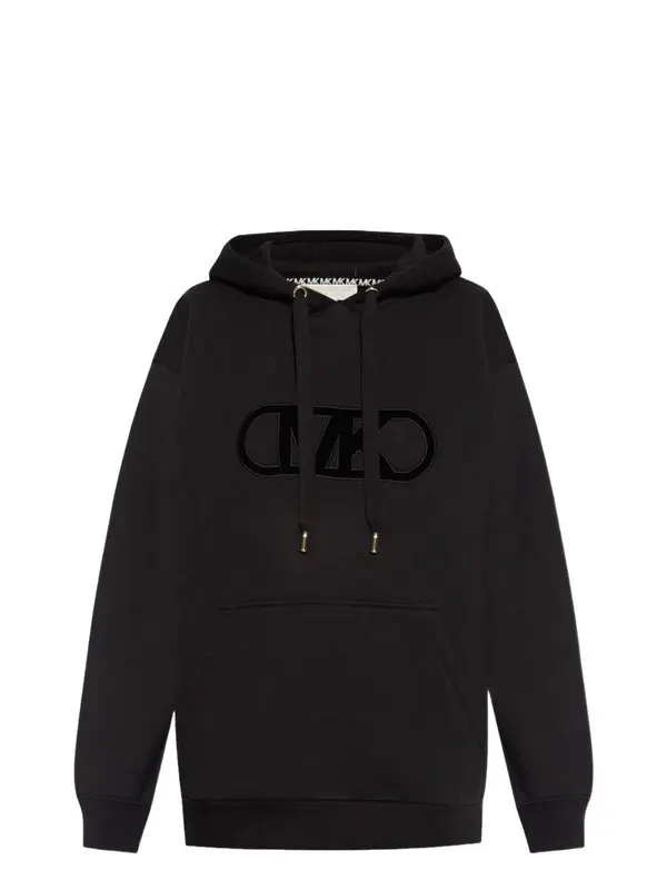 Michael Kors Logo Detailed Drawstring Hoodie - Black