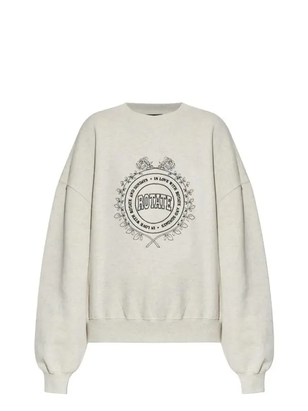 ROTATE BY BIRGER CHRISTENSEN Logo Embroidery Sweatshirt - White