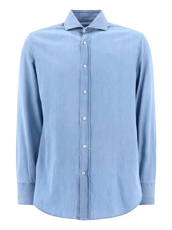Brunello Cucinelli Buttoned Denim Shirt - Blue
