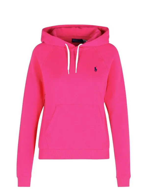 Polo Ralph Lauren Shrunken Fit Fleece Hoodie - Fuchsia
