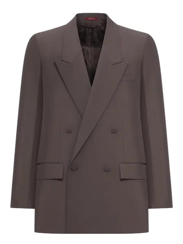 Gucci Double-breasted Tailored Jacket - Dark Brown