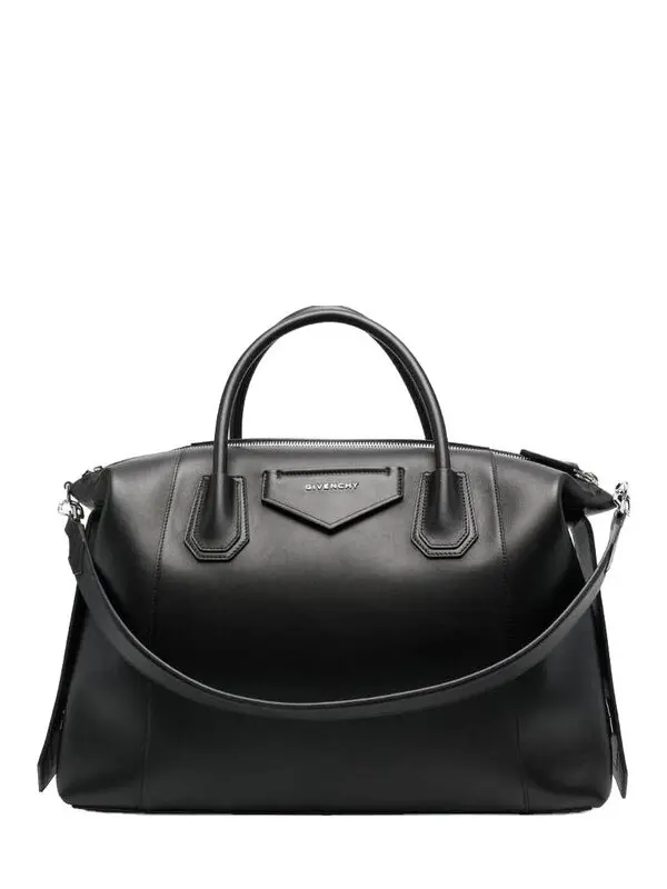 Givenchy Logo Plaque Tote Bag - Black