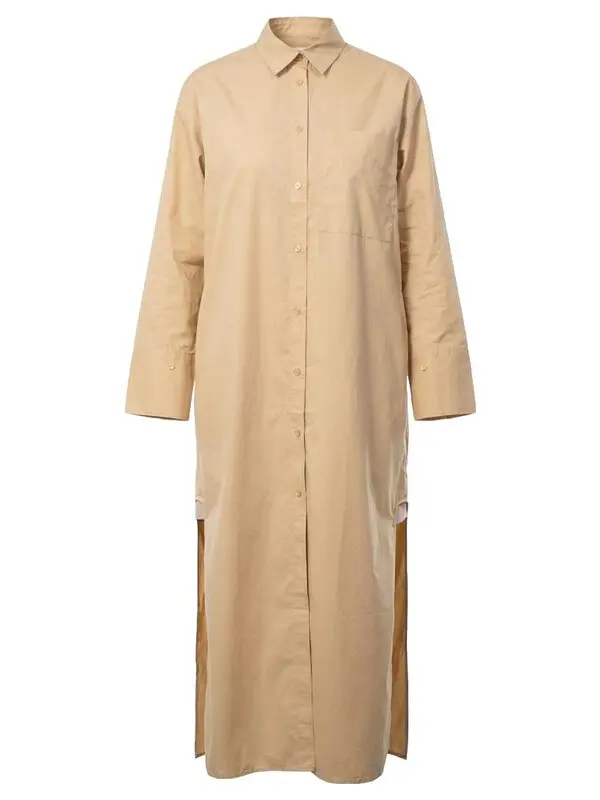 BY MALENE BIRGER Organic Cotton Maxi Shirt Dress - Nude