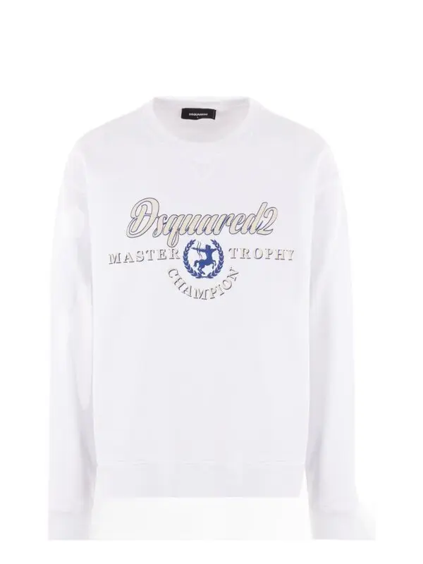 Dsquared2 Crewneck Sweatshirt With Champion Print - White