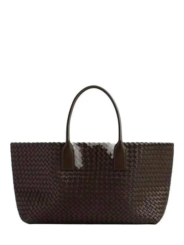 Bottega Veneta Intrecciato Leather Tote Bag - Brown