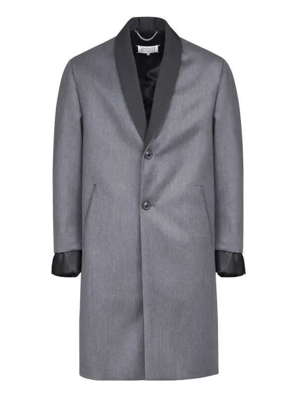 MAISON MARGIELA Cavalry Layered Twill Coat - Charcoal