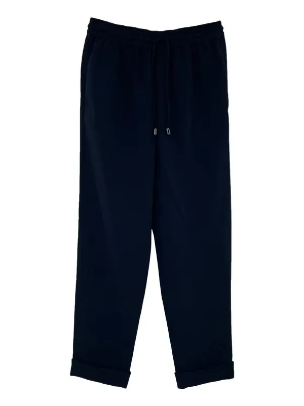 Emporio Armani Drawstring Waist Casual Pants - Black