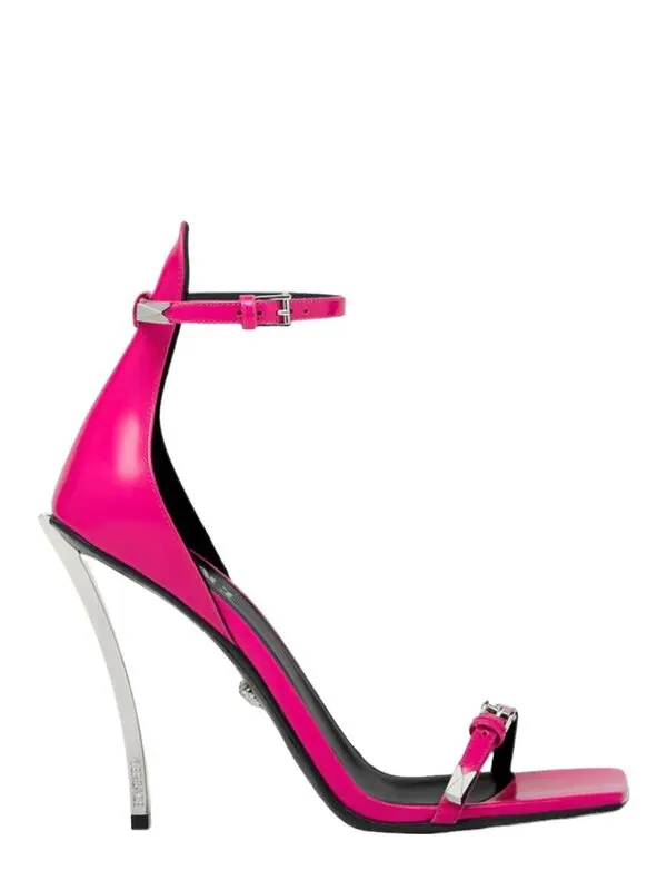 Versace Pin-point Ankle Strap High Heel Sandals - Pink