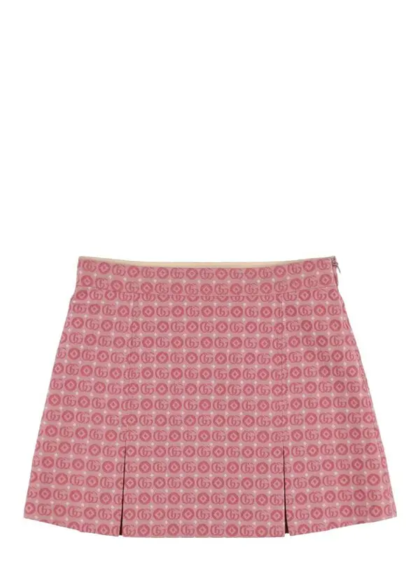 Gucci Emblem Pleated Skirt - Pink