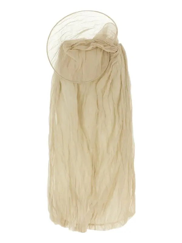 Magda Butrym Balloon Midi Skirt With Rose Embellishment - Beige