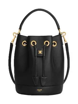 Celine Teen Clara Bag In Supple Grained Calfskin - Black