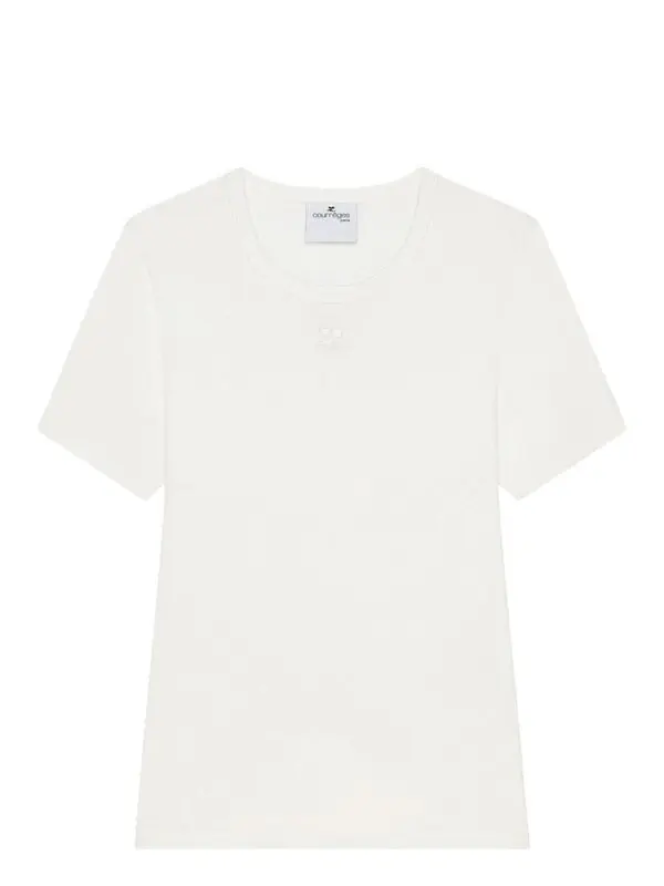 COURREGES Courrèges Crewneck T-shirt With Straight Hem - White
