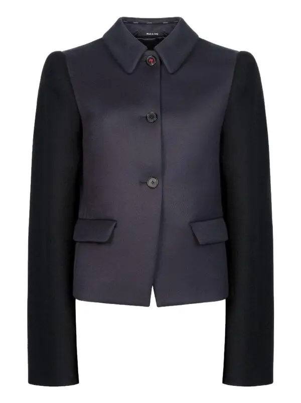 MAISON MARGIELA Oversized Sleeved Buttoned Blazer - Black