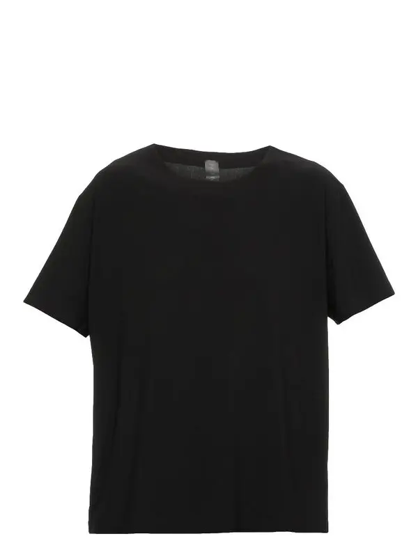 Norma Kamali Crewneck Short Sleeve Top - Black