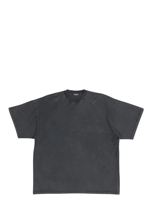 Balenciaga T-shirt Strike 1917 Oversize Da Donna In Nero - Washed Black