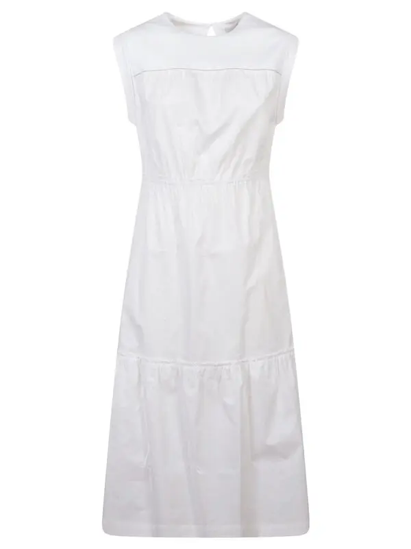 Peserico Sleeveless Crewneck Dress - White