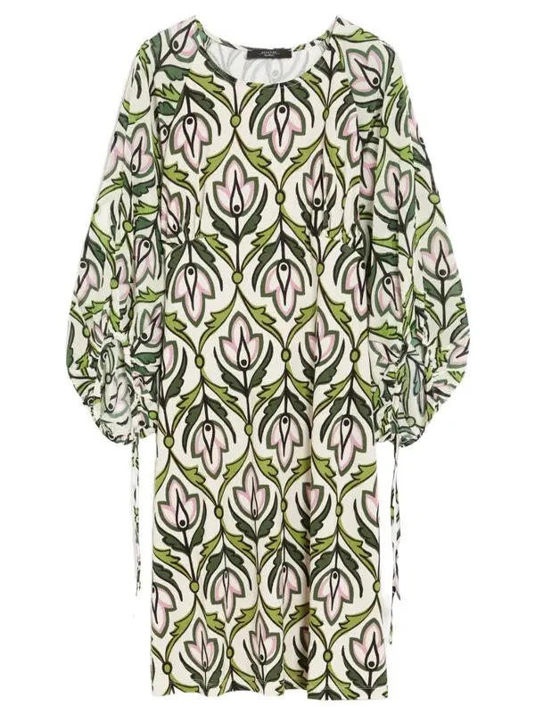 Max Mara Floral Pattern Dress - White