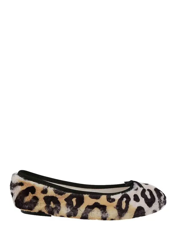 Repetto Leopard Print Ballet Flats - Black