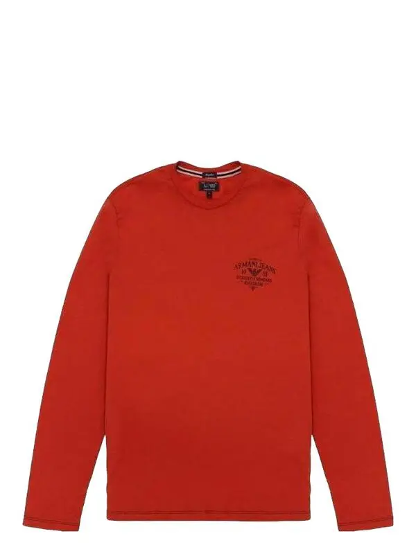 Emporio Armani Logo Details Long-sleeved T-shirt - Red